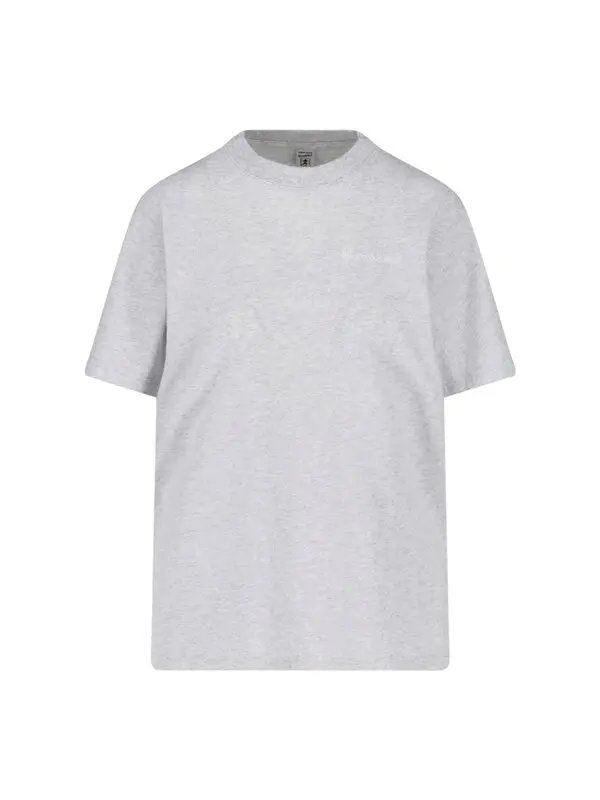 COURREGES Maison Margiela Embroidered Logo T-shirt - Gray