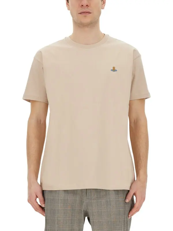 VIVIENNE WESTWOOD Logo T-shirt - Beige