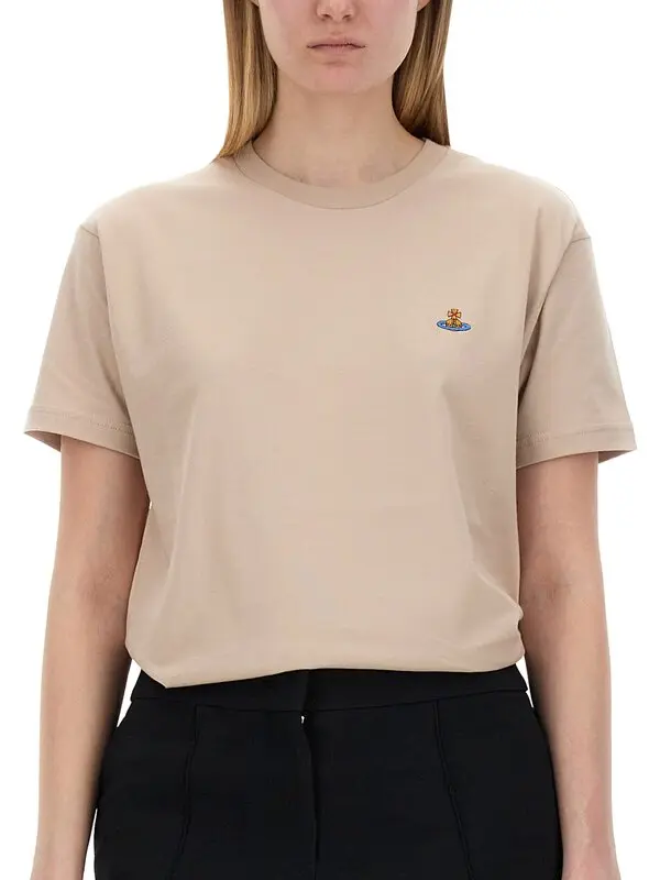 VIVIENNE WESTWOOD Logo T-shirt - Beige
