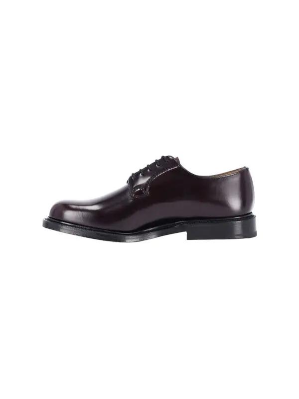 Miu Miu Church's Leather Derby Shoes - Red