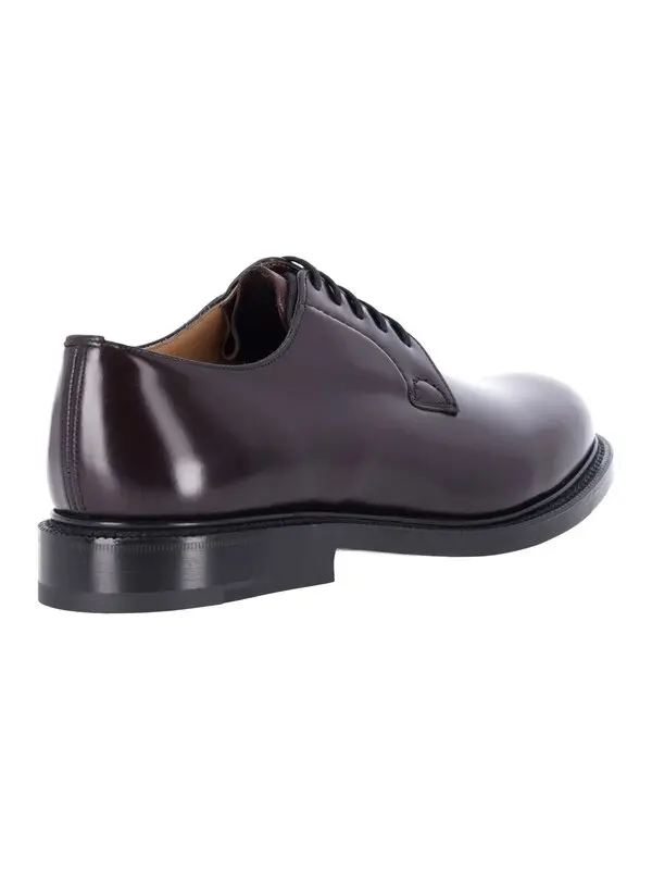 Miu Miu Church's Leather Derby Shoes - Red