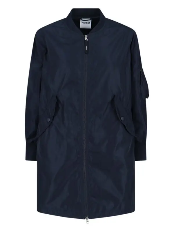 Aspesi Technical Fabric Coat - Blue