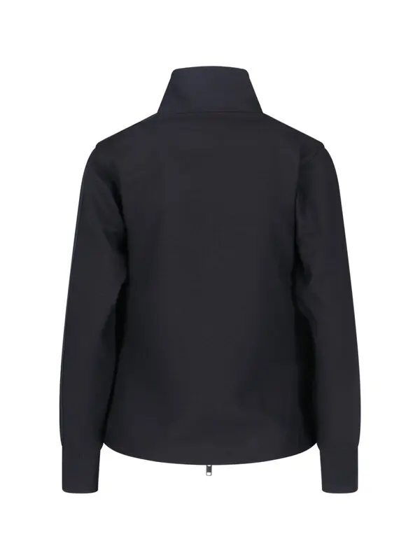 Y3 Logo Zip Sweatshirt - Black