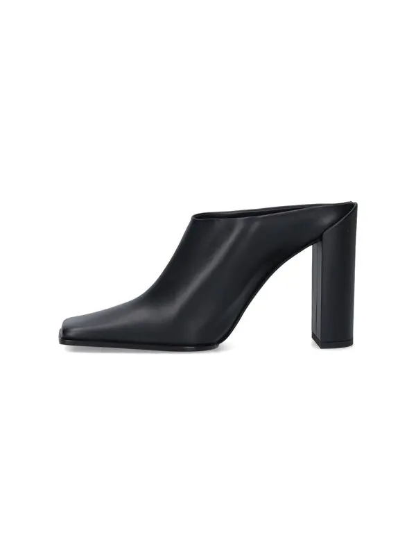Alaïa Square Mules - Black