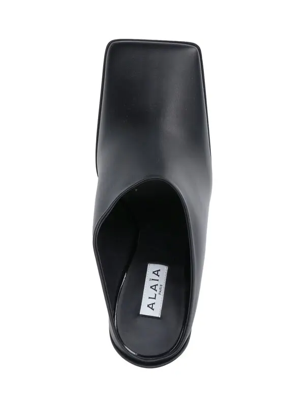 Alaïa Square Mules - Black