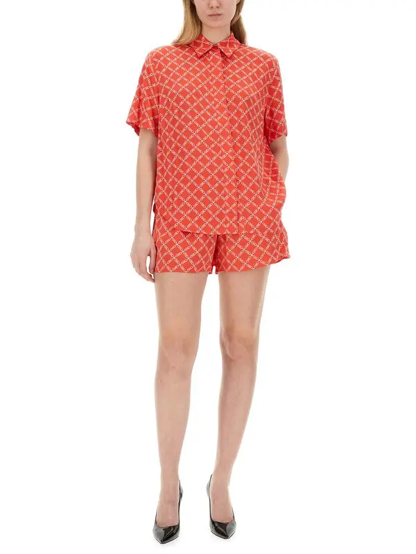 Michael Kors Shorts With Logo - Red