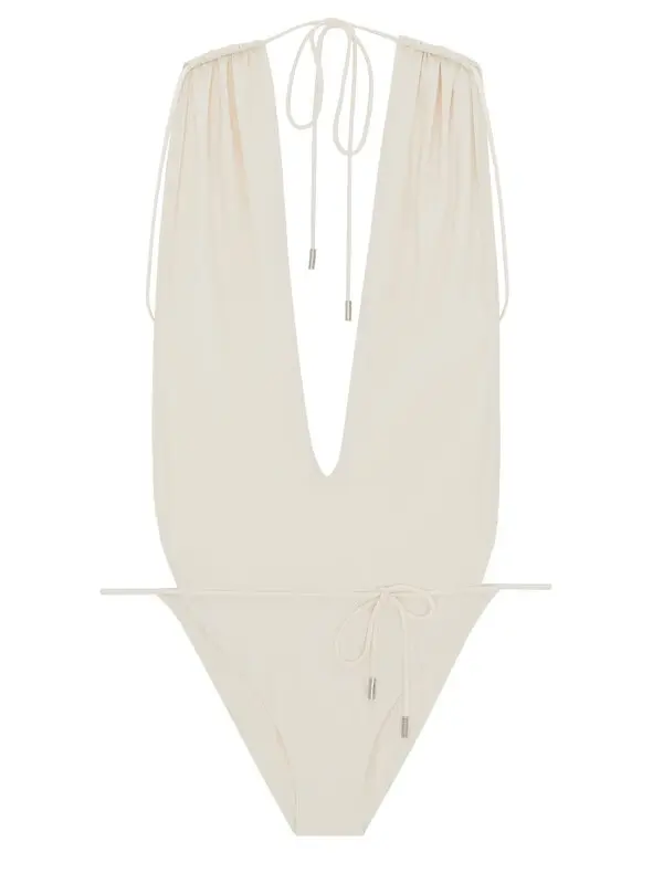 Saint Laurent One-piece Swimsuit - White