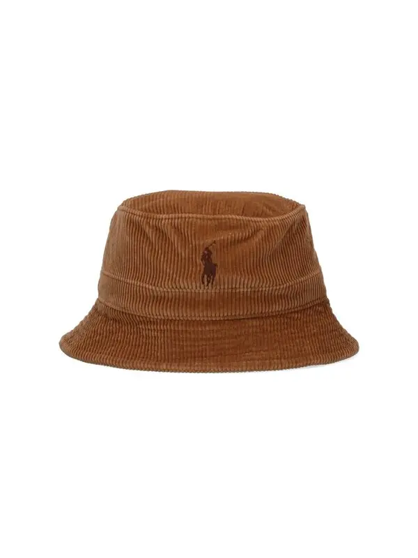 Ralph Lauren Logo Bucket Hat - Brown