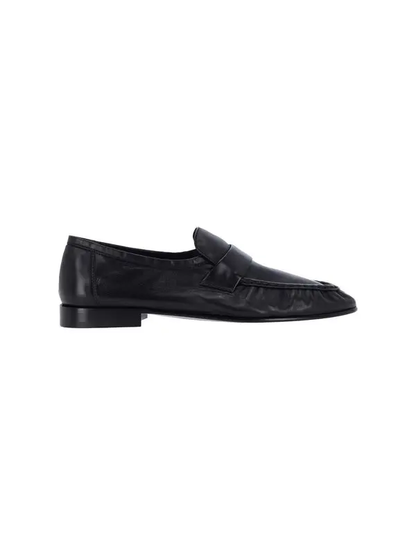 THE ROW Penny Loafers - Black