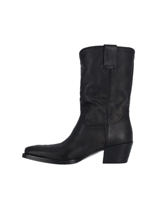 Miu Miu Logo Boots - Black