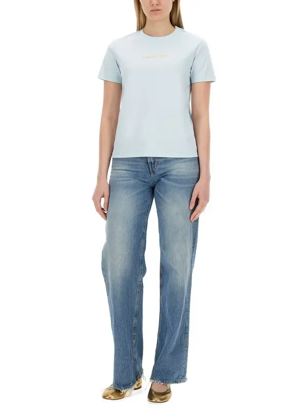 LANVIN T-shirt With Logo - Azure