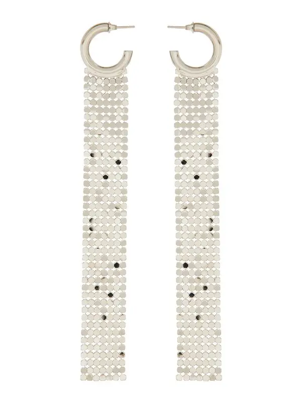 Rabanne Mesh Dangle Earrings - Silver