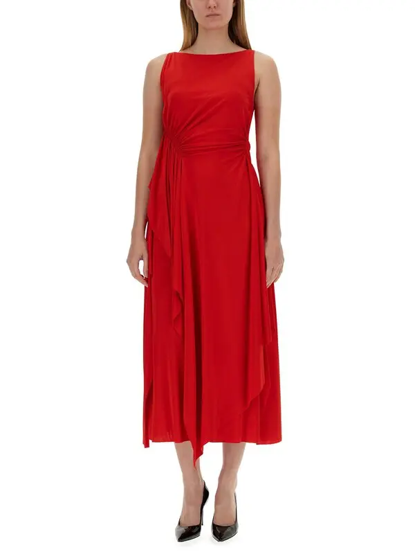 LANVIN Draped Knit Dress