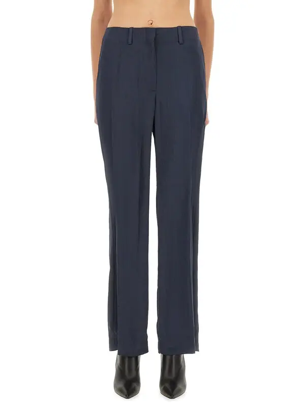 Theory Satin Trousers - Blue
