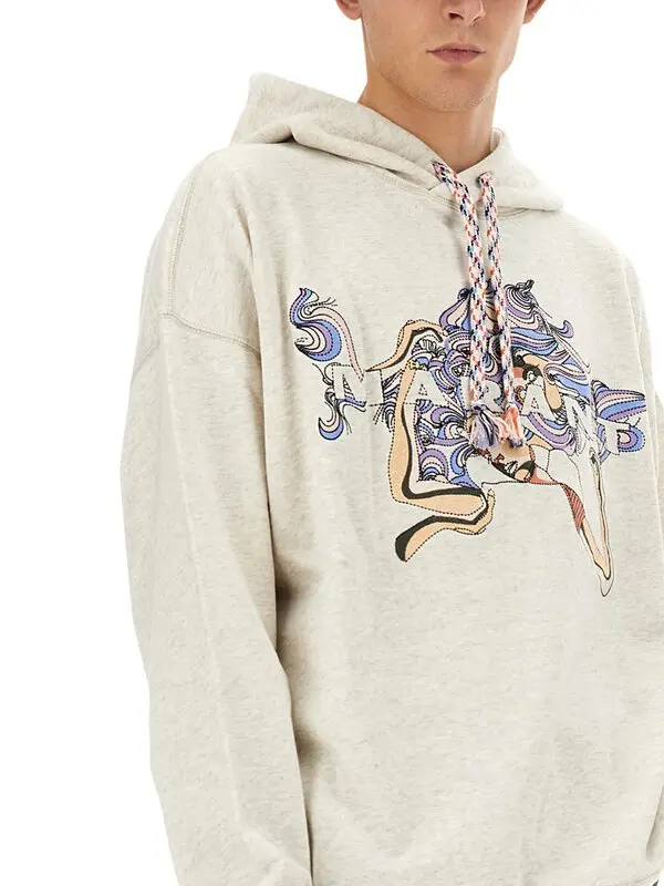 MARANT Printed Sweatshirt - Grey