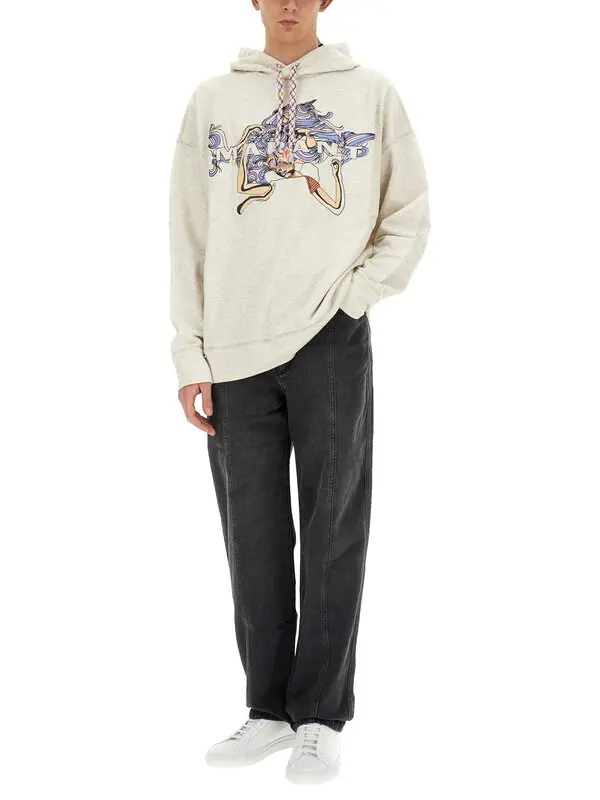 MARANT Printed Sweatshirt - Grey