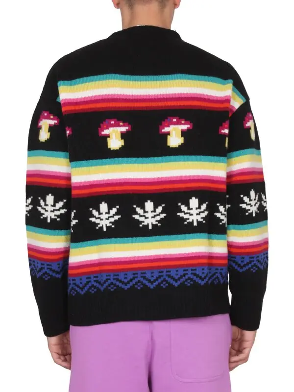 MSGM Wool Crew Neck Sweater - Multicolour