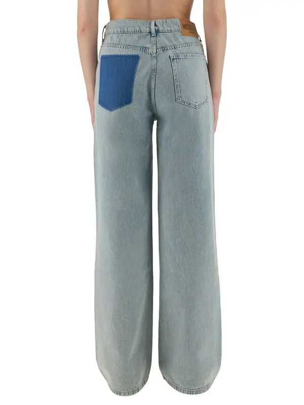 Moschino Wide Leg Jeans - Denim