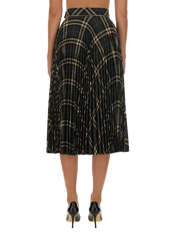 Burberry Plaid Pleated Skirt