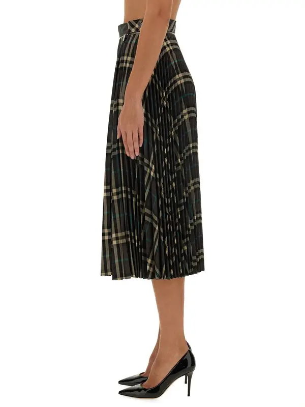 Burberry Plaid Pleated Skirt