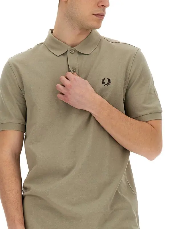 Fred Perry Polo With Logo - Beige