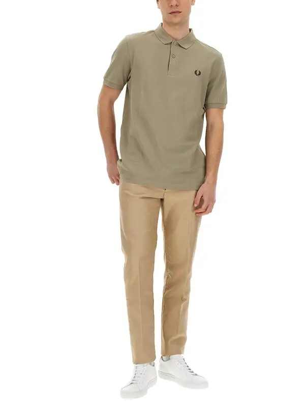Fred Perry Polo With Logo - Beige