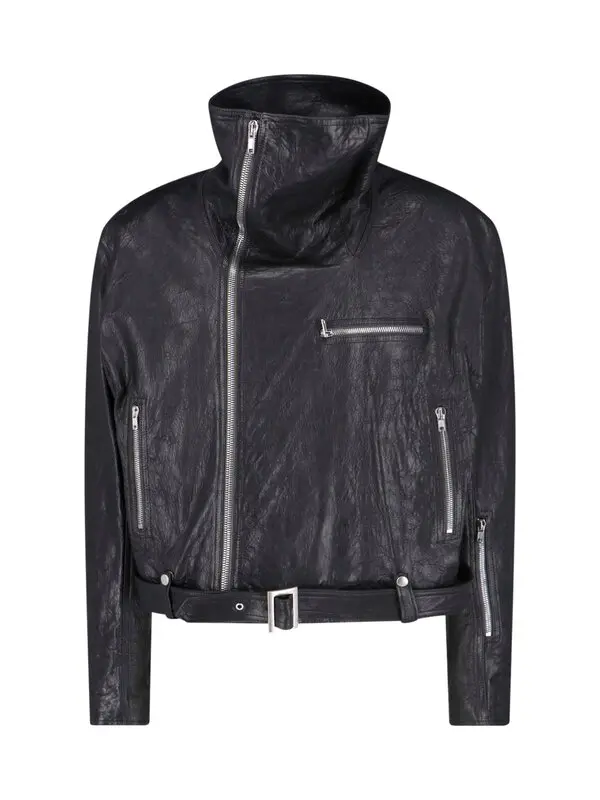 TONYWACK Lambskin Leather Jacket - Black