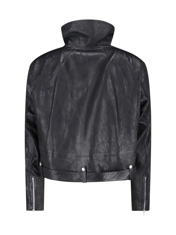 TONYWACK Lambskin Leather Jacket - Black