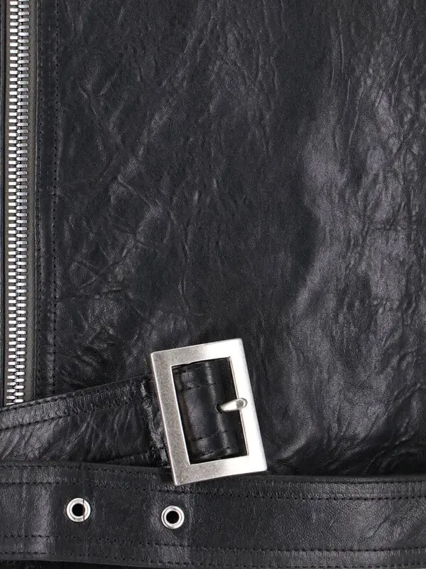 TONYWACK Lambskin Leather Jacket - Black