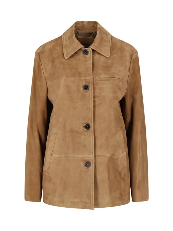 DUNST Suede Jacket - Brown