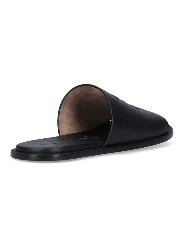Loewe Anagram Flex Slide Sandals - Black
