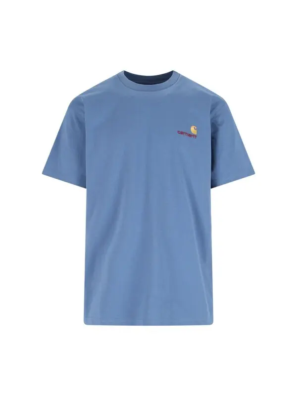 Carhartt Work In Progress S/s American Script' T-shirt - Blue