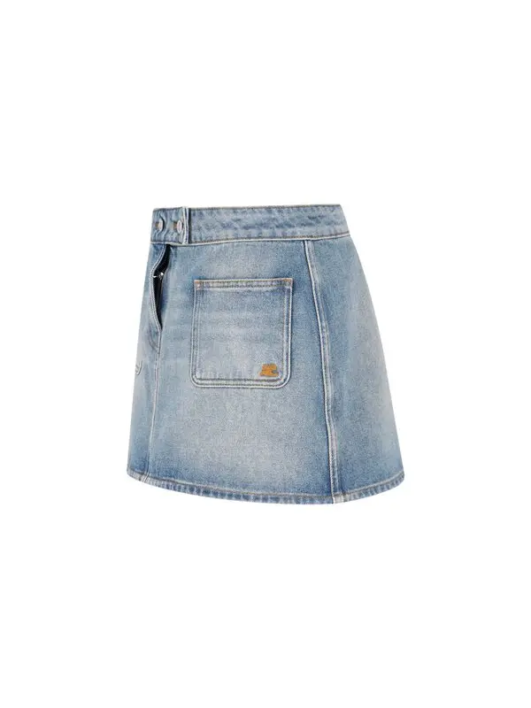 COURREGES Denim Mini Skirt
