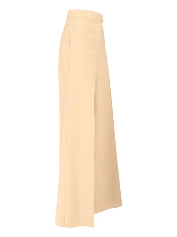 Max Mara Wide Leg Cotton Pants - Beige