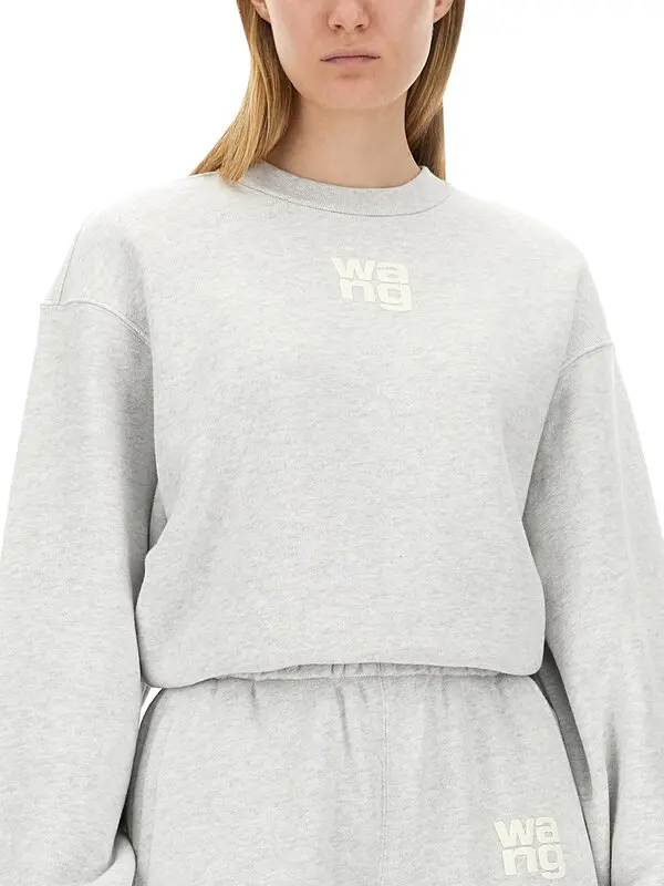 Alexander Wang Sweatshirt With Logo - Grey