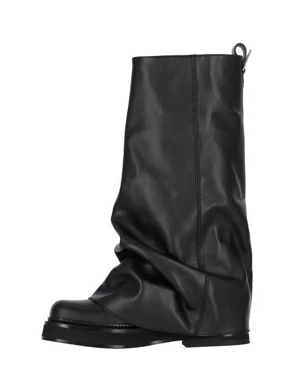 Attico Robin Combat Boots - Black