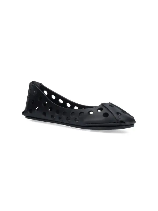 Alaïa Leather Ballet Flats - Black
