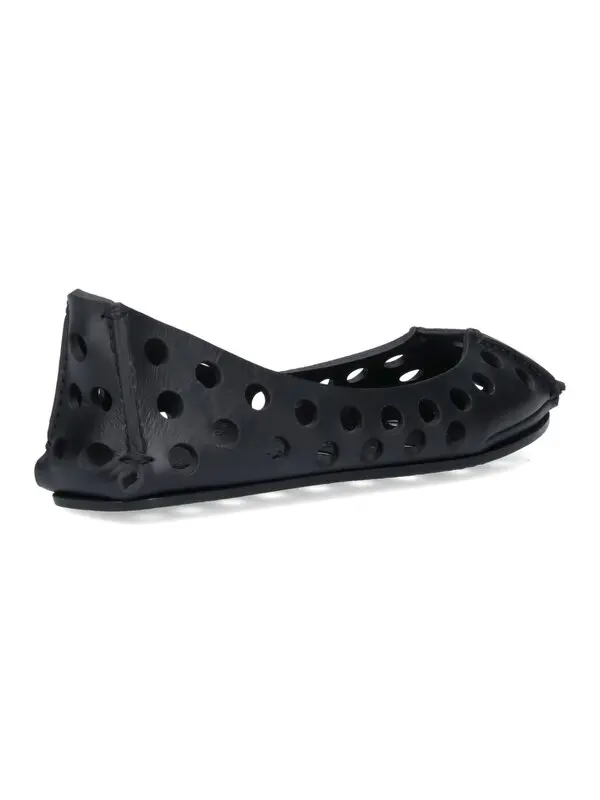 Alaïa Leather Ballet Flats - Black