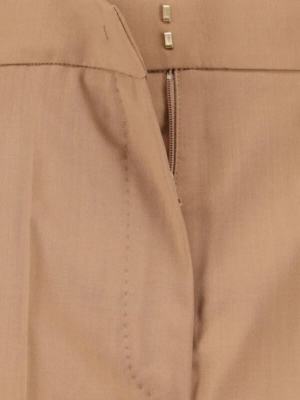 Max Mara Virgin Wool Fernet Pants - Beige