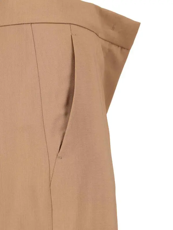 Max Mara Virgin Wool Fernet Pants - Beige