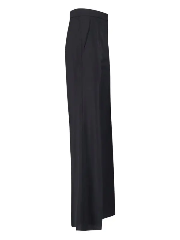 Max Mara Virgin Wool Fernet Pants - Black