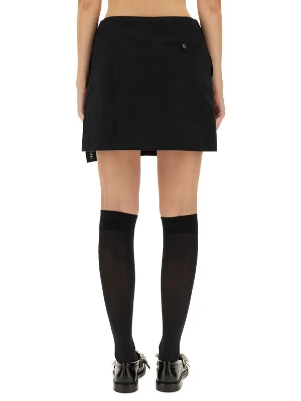 Moschino Wool Wrap Mini Skirt