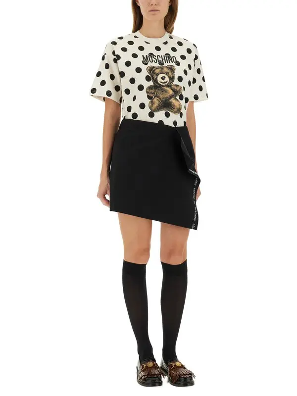 Moschino Wool Wrap Mini Skirt