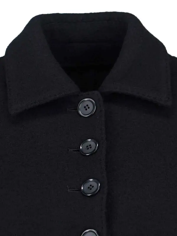 LARDINI Virgin Wool Knitted Jacket - Black