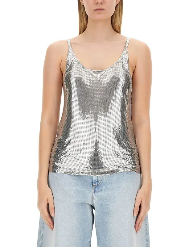 Rabanne Wire Mesh Top - Silver