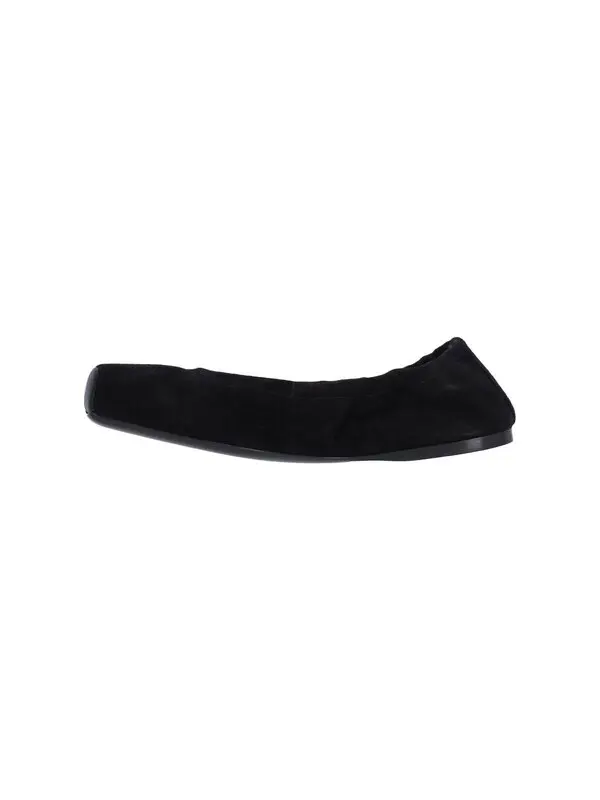 Alaïa Flat Square Ballerinas - Black