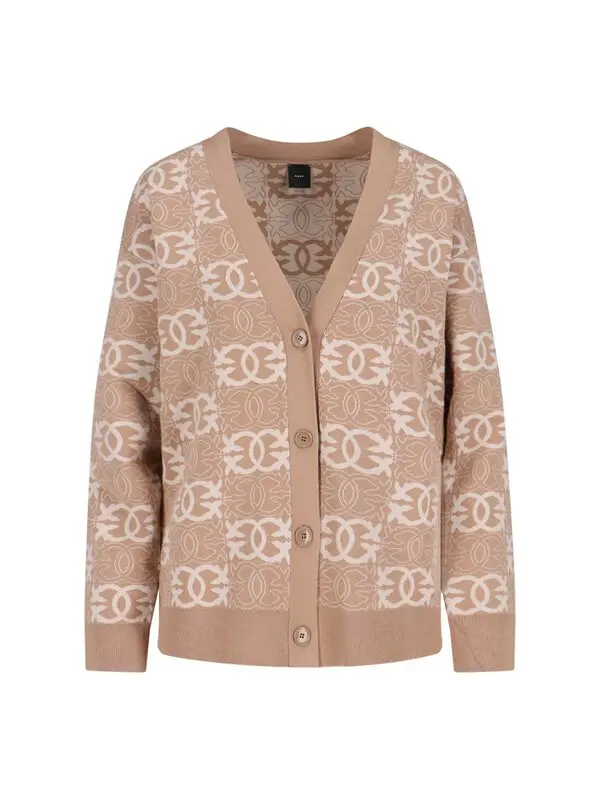 Pinko Love Birds Cardigan - Brown