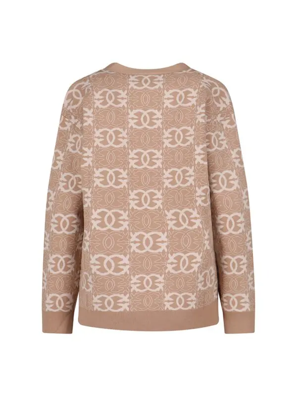 Pinko Love Birds Cardigan - Brown