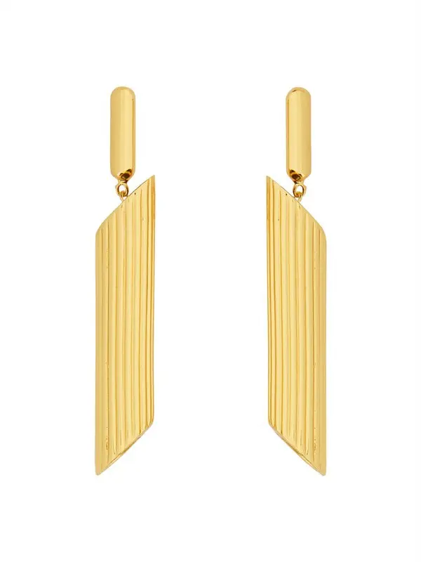 Moschino Clip-on Drop Earrings - Gold
