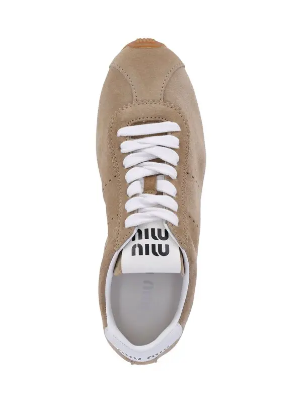 Miu Miu Plume Sneakers - Beige